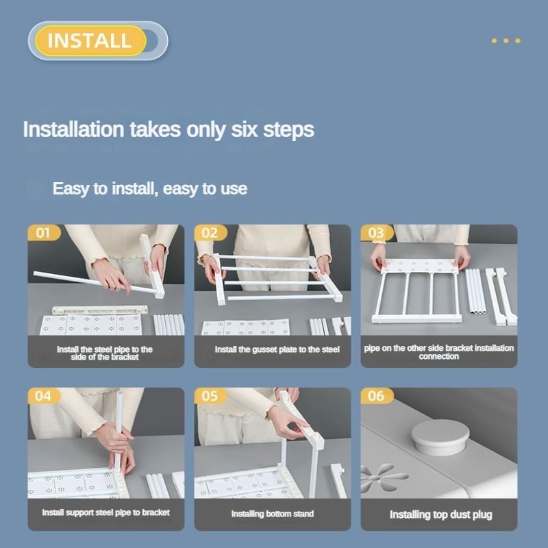 Wardrobe Layered Partition Cabinet Compartment Retractable Bedroom Rack ...