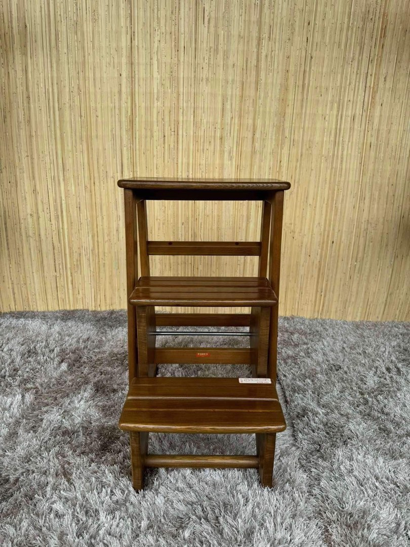 Wooden step ladder, Furniture & Home Living, Furniture, Chairs on Carousell