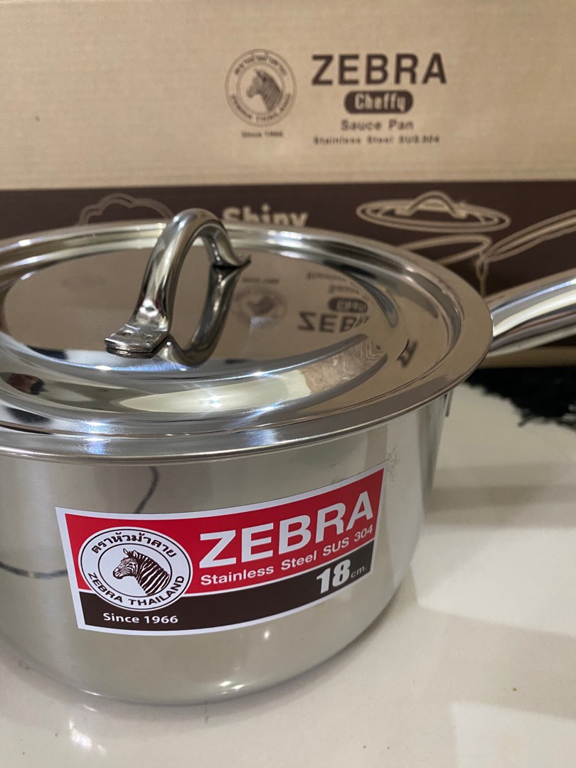 Zebra Cheffy Sauce Pan Stainless Steel SUS 304, Furniture & Home Living ...