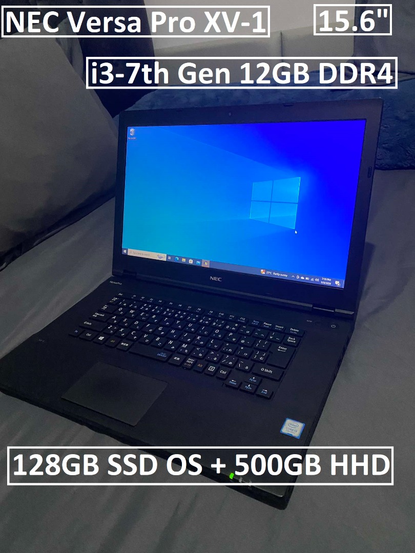 15.6" NEC VersaPRO VX-1 i3-7100 CPU at 2.40ghz 4 Cores 12GB DDR4 128GB ...