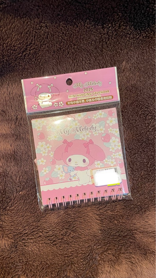 (包平郵) 全新 Sanrio My Melody mini hanging Calendar 2025年 迷你掛曆 年曆 月曆 可撕掉月曆 ...