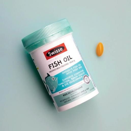 現貨 Swisse KIDS Fish Oil 60 Chewable Capsules (Natural Orange Flavor) 兒童 ...