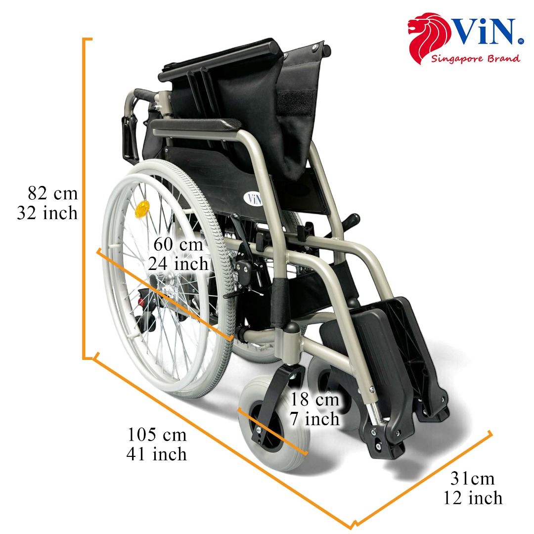🇸🇬 ViN 35AL New Big wheelchair for sale - Lightweight Heavy duty ...