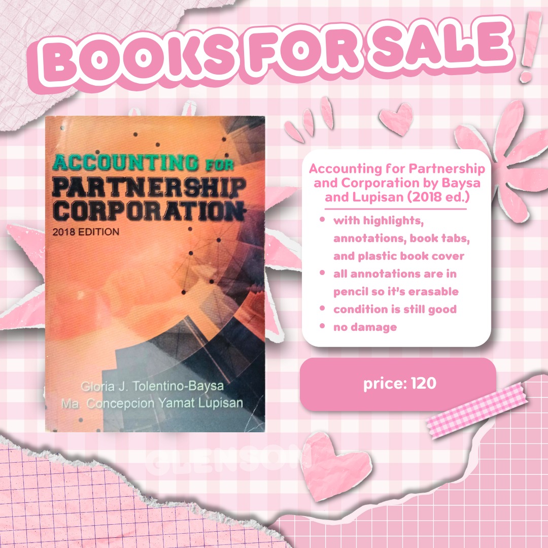 Accounting for Partnership and Corporation by Baysa and Lupisan (2018 ...