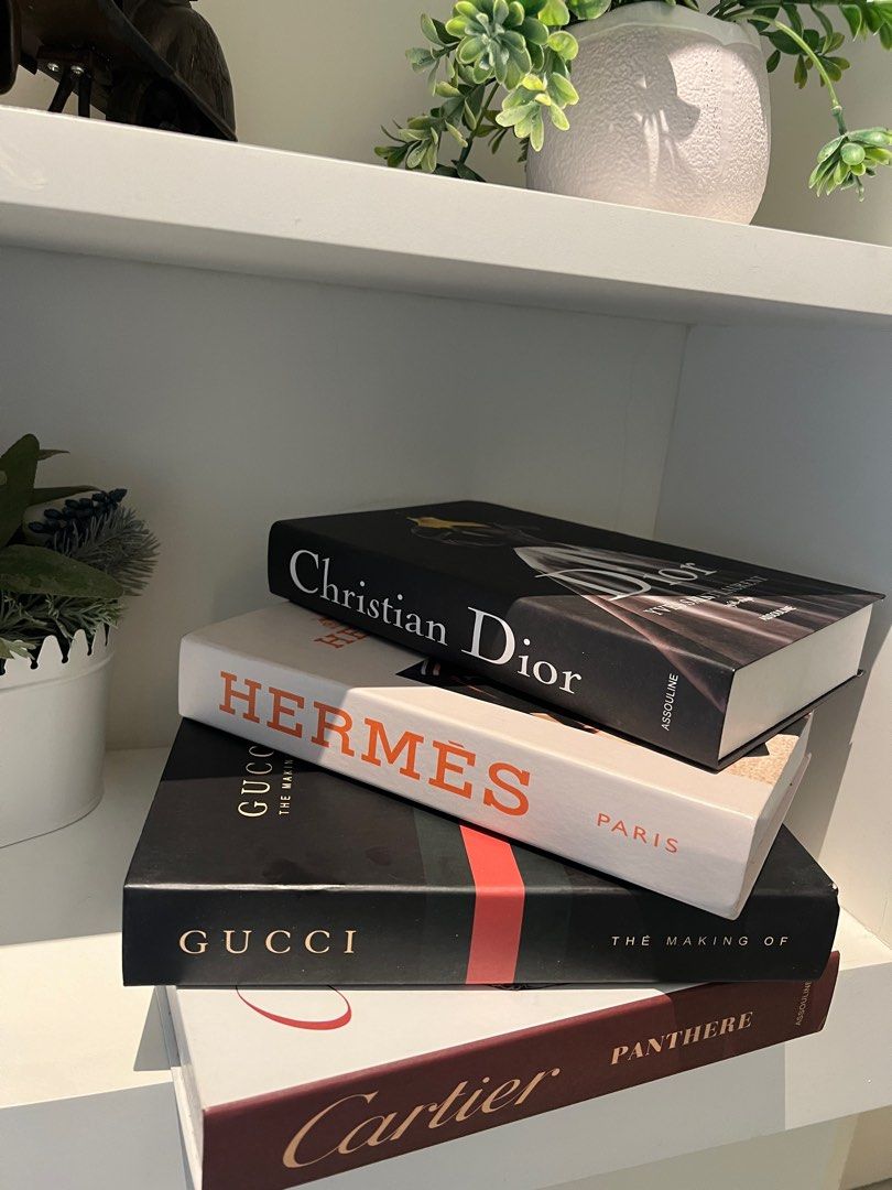 Aesthetic Fake Designer Book Display, Furniture & Home Living, Home ...