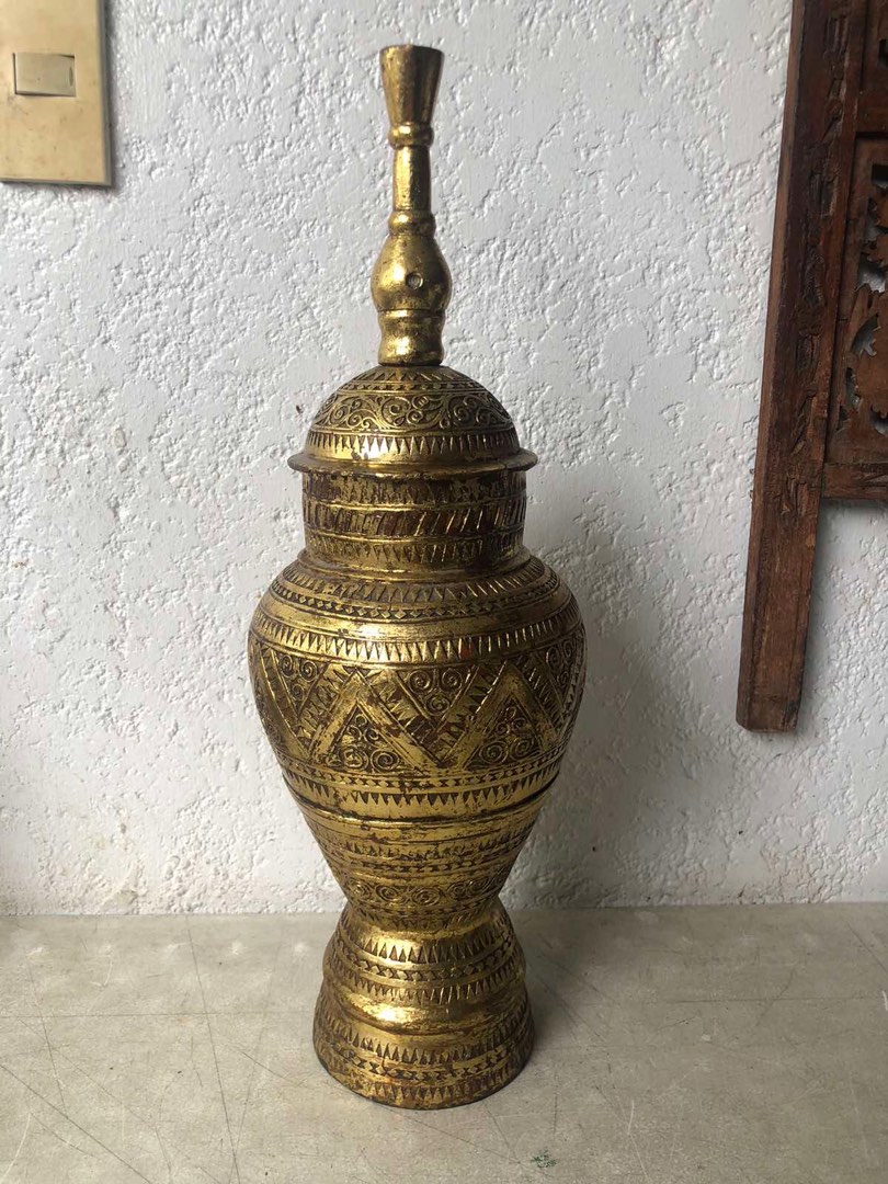 Antique 54 cm Tall Gadur Brass Jar, Hobbies & Toys, Memorabilia ...