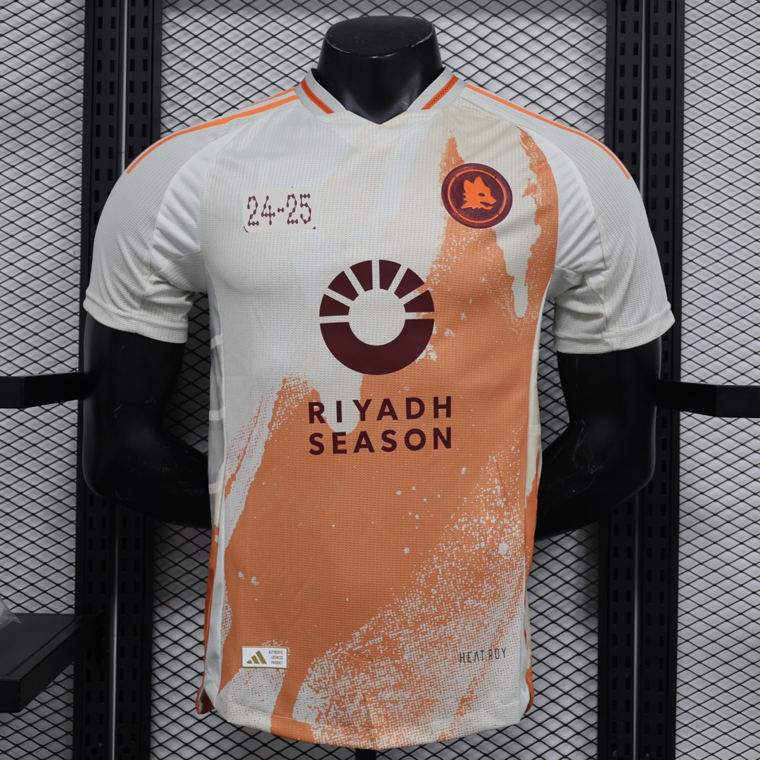 AS Roma Player version Jersey 24-25 Away Football Jersey Soccer Jersey ...