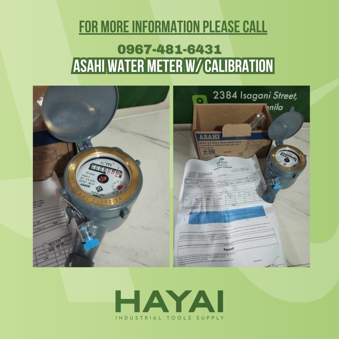 Asahi Water Meter w/ Calibration 1/2, Commercial & Industrial ...