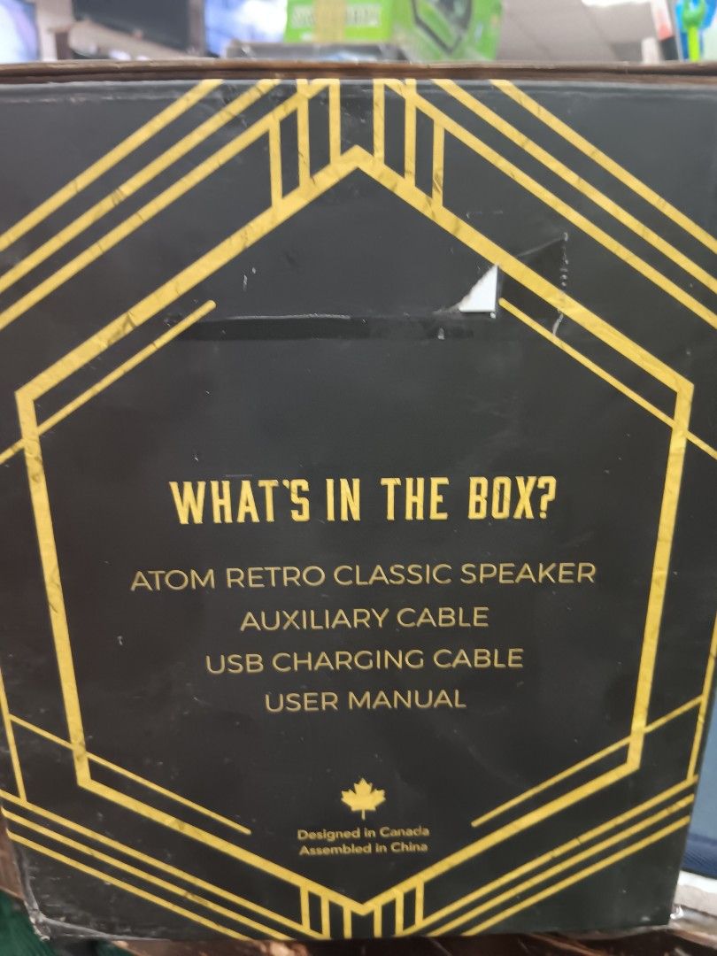 Atom Retro Classic 6" Bluetooth V4.1 Power Speaker Large, Audio ...