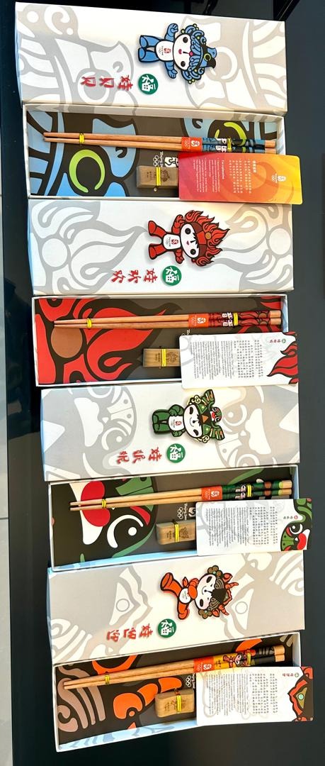 Beijing Olympic Fuwa chopsticks 福娃 贝贝 晶晶 欢欢 迎迎 妮妮, Hobbies & Toys ...