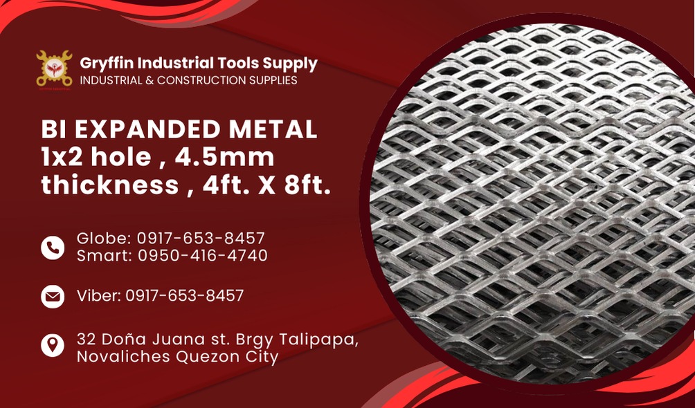 BI EXPANDED METAL 1x2 hole , 4.5mm thickness , 4ft. X 8ft., Commercial ...