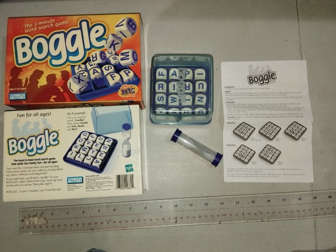 Boggle Three Minute Word Search Family Game Parker Bros. 1999, Hobbies ...