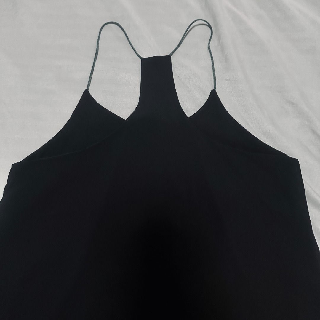 BOTTOMLINE BLACK LAYERED TOP w/ THIN STRAPS, Women's Fashion, Tops ...