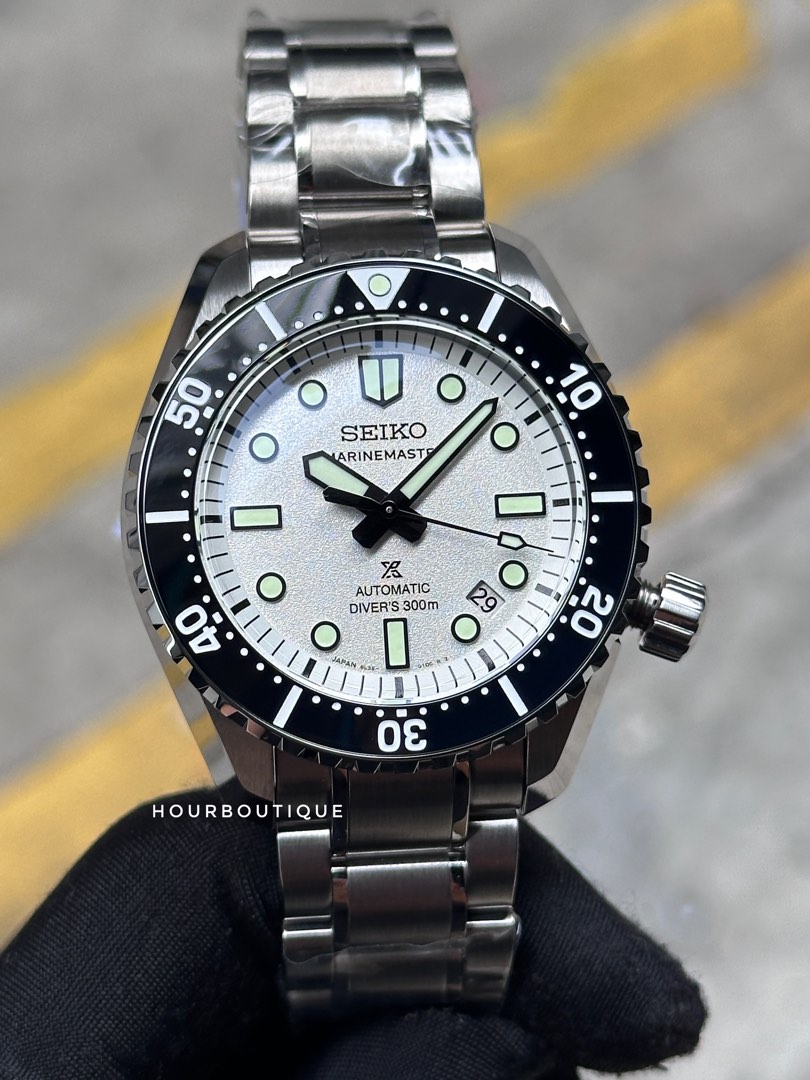 Brand New Seiko Prospex Marine Master MM300 White Dial Automatic Divers ...