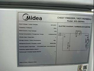 Midea WD-500WR chest freezer, TV & Home Appliances, Kitchen Appliances ...