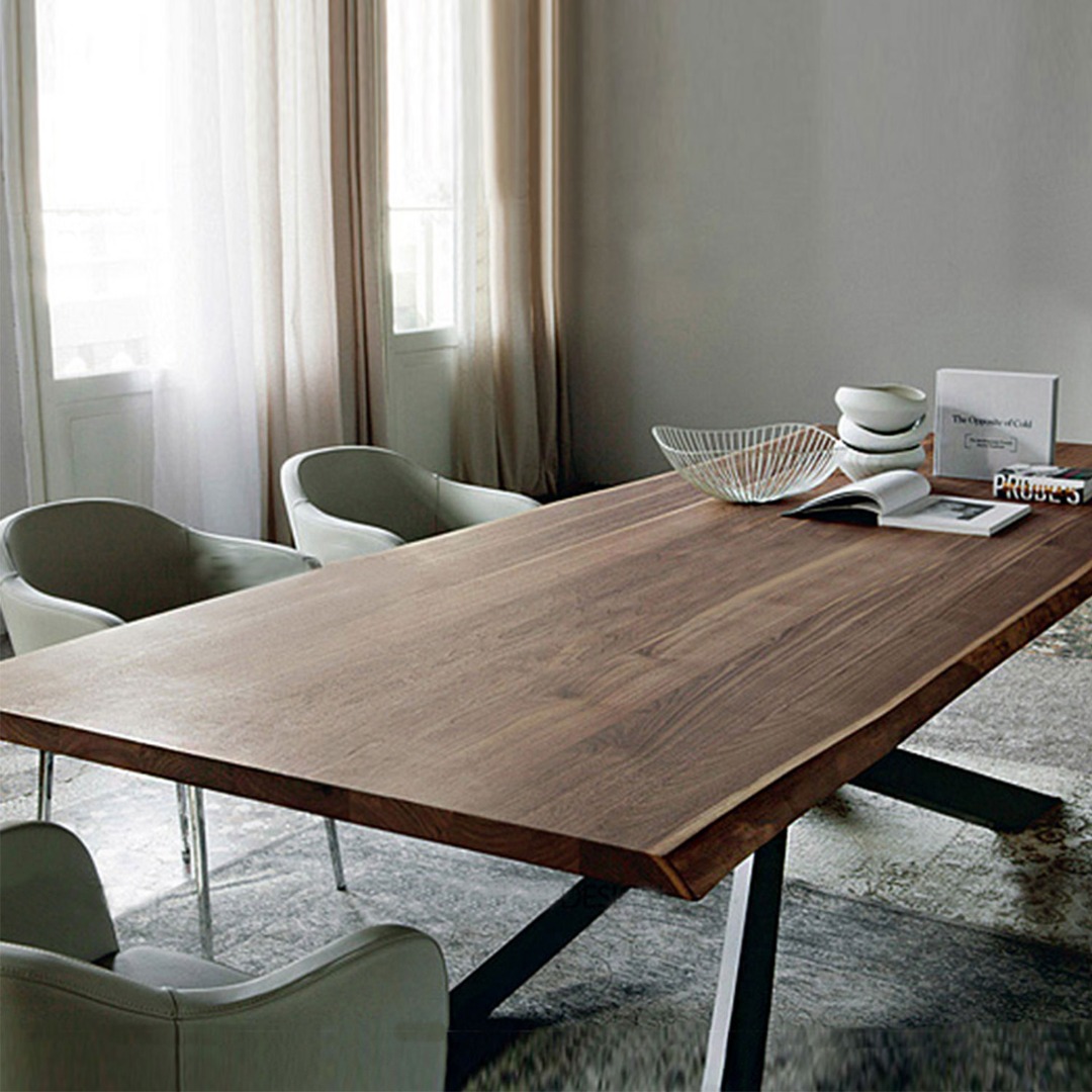 DDF-1035 Rustic Industrial Wooden Dining Conference Table, Furniture ...