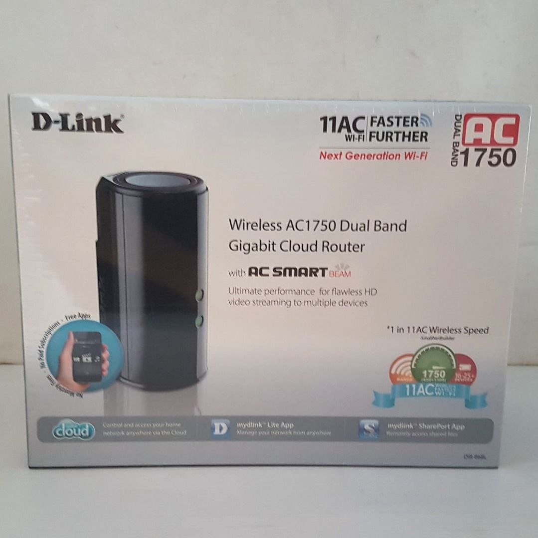 D-Link Wireless AC1750 Dual Band Cloud Router DIR-868L, New in Box ...
