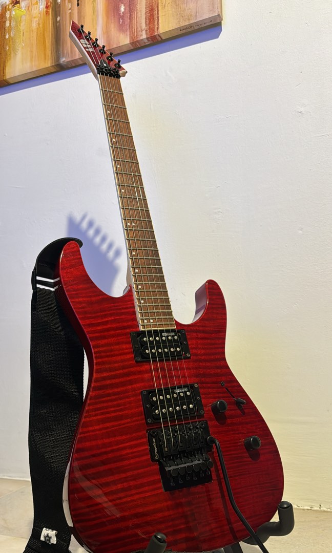 ESP LTD M-200FM Electric Guitar - See Thru Red, Hobbies & Toys, Music ...