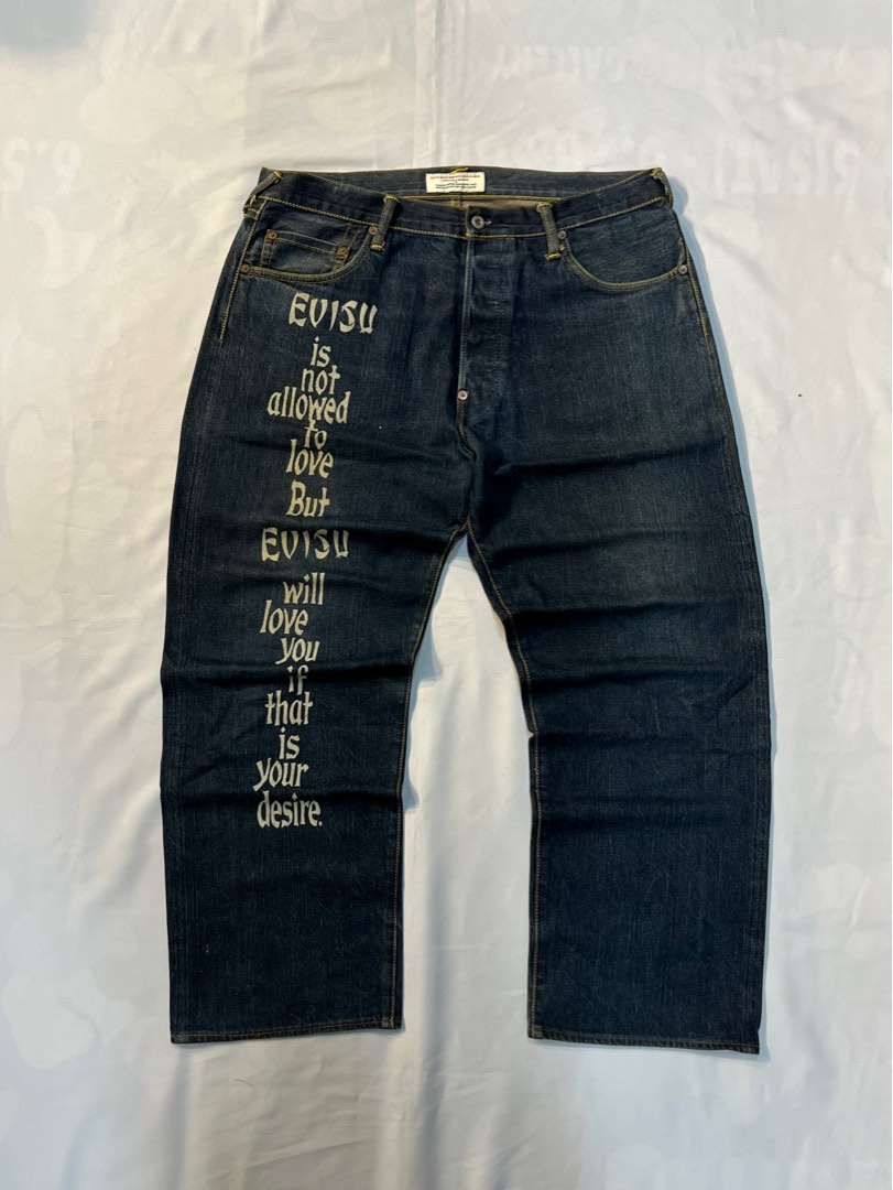 EVISU PARIS x CALVIN LEONG , YAMANE DESIGNER SELVEDGE DENIM HEAD PANT ...