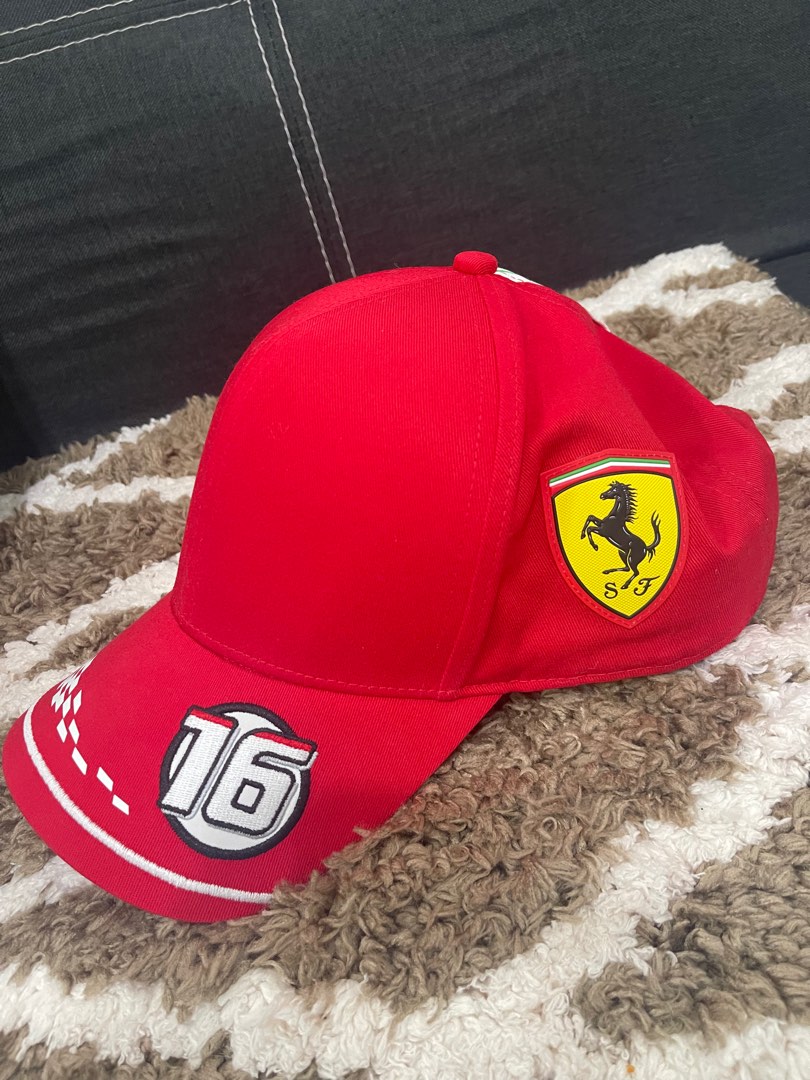 Authentic F1 Ferrari Charles Leclerc Cap, Men's Fashion, Watches ...