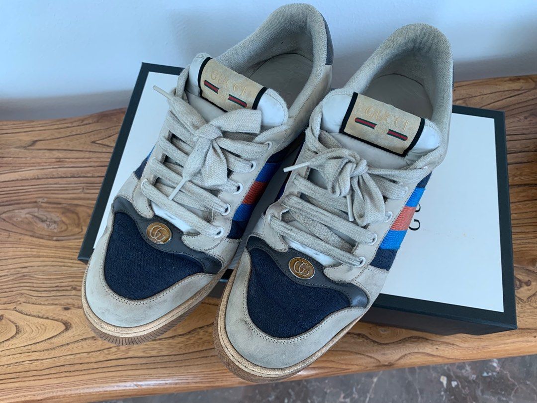 Gucci Screener in Rare Blue - US9, Luxury, Sneakers & Footwear on Carousell