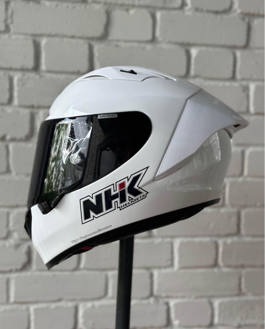 Helmet Race (NHK GPR TECH RACE SOLID WHITE), Sports Equipment, Other ...