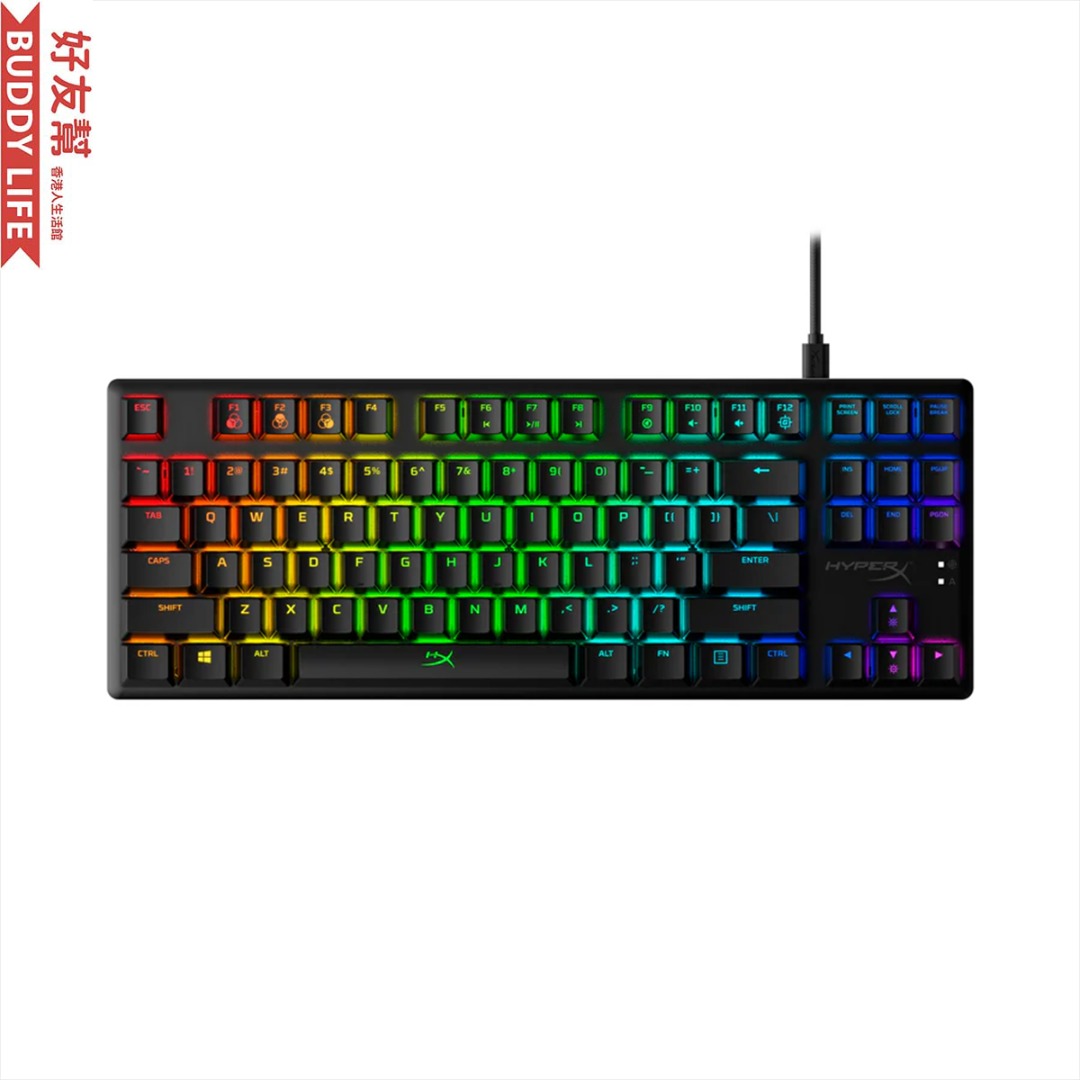 HYPERX - Alloy Origins Core 87鍵 無數字鍵區機械式電競鍵盤 ( 紅軸 ), 電腦＆科技, 電腦周邊及配件, 電腦 ...