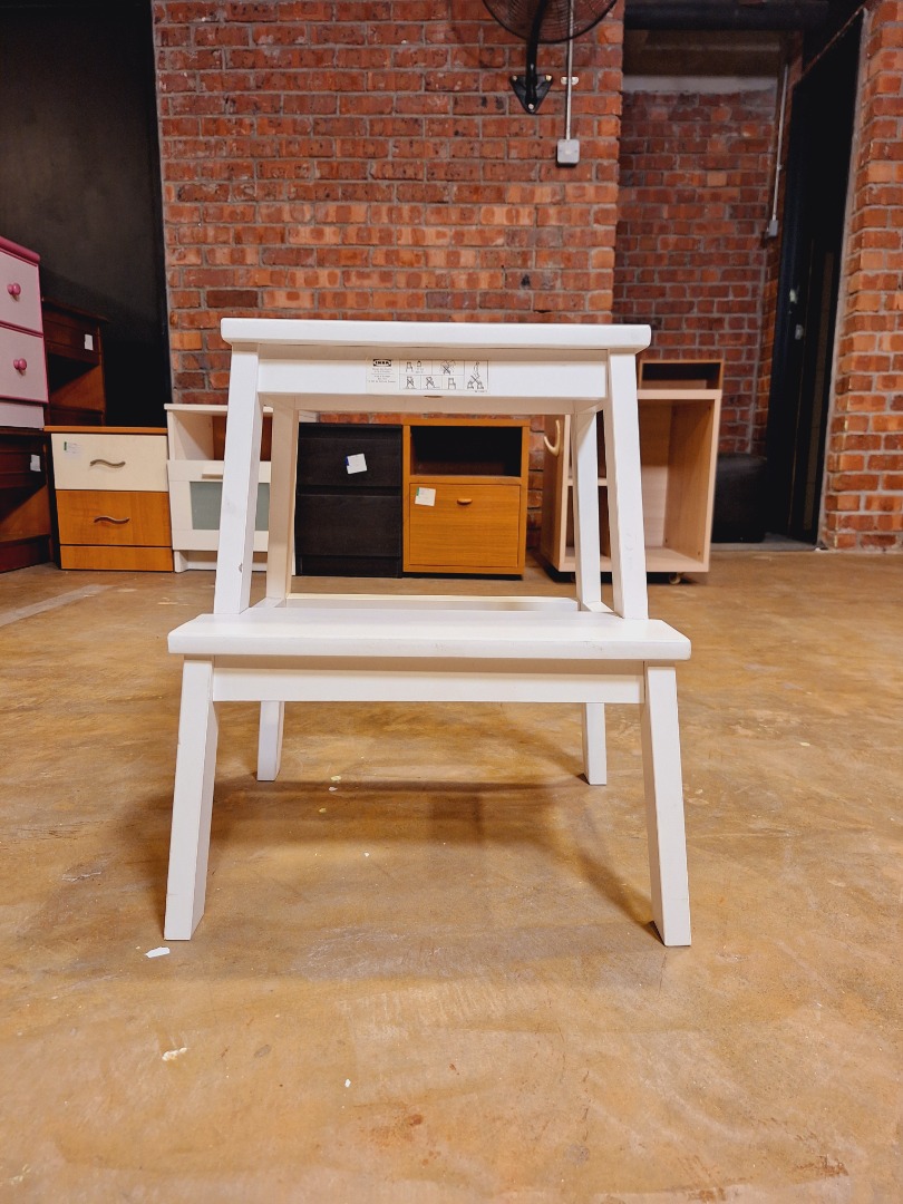 IKEA BEKVAM step stool,white, 50cm / IKEA BEKVAM Kerusi Tangga,putih ...