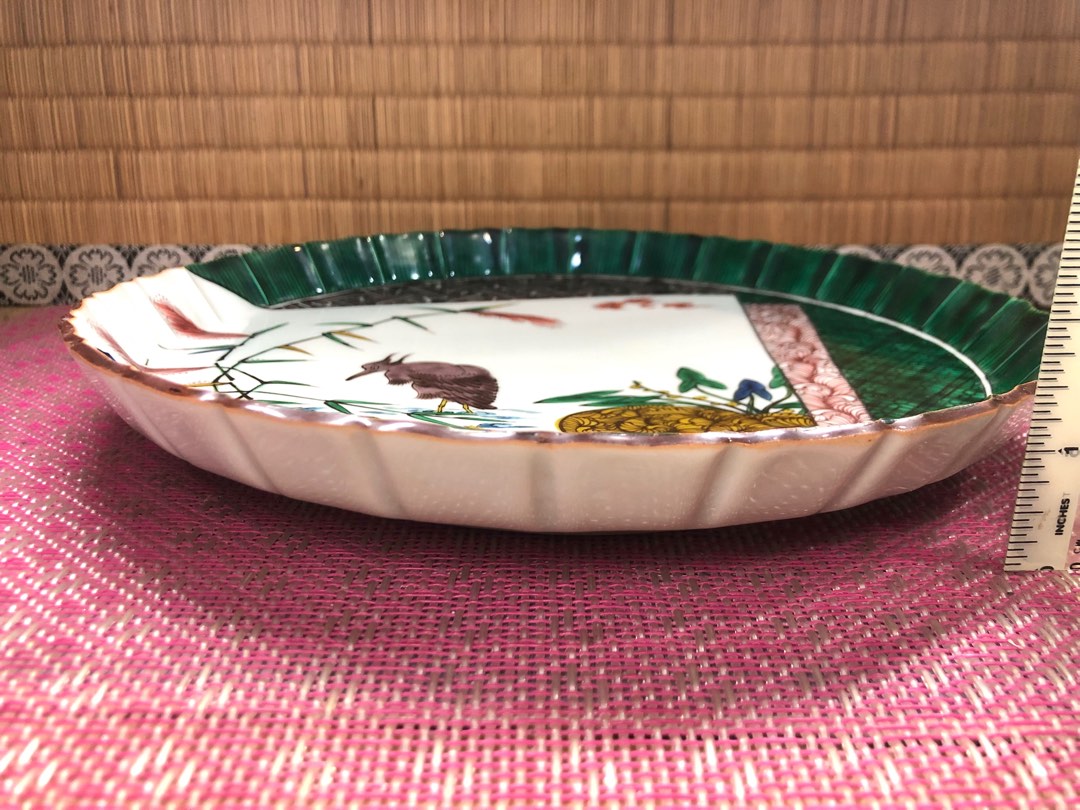 Japanese Kutani beautiful and unique design porcelain dish, Furniture ...
