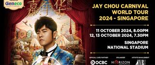 Jay Chou Carnival World Tour 2024-Singapore - 11 Oct_ CAT1_PC6, Tickets ...