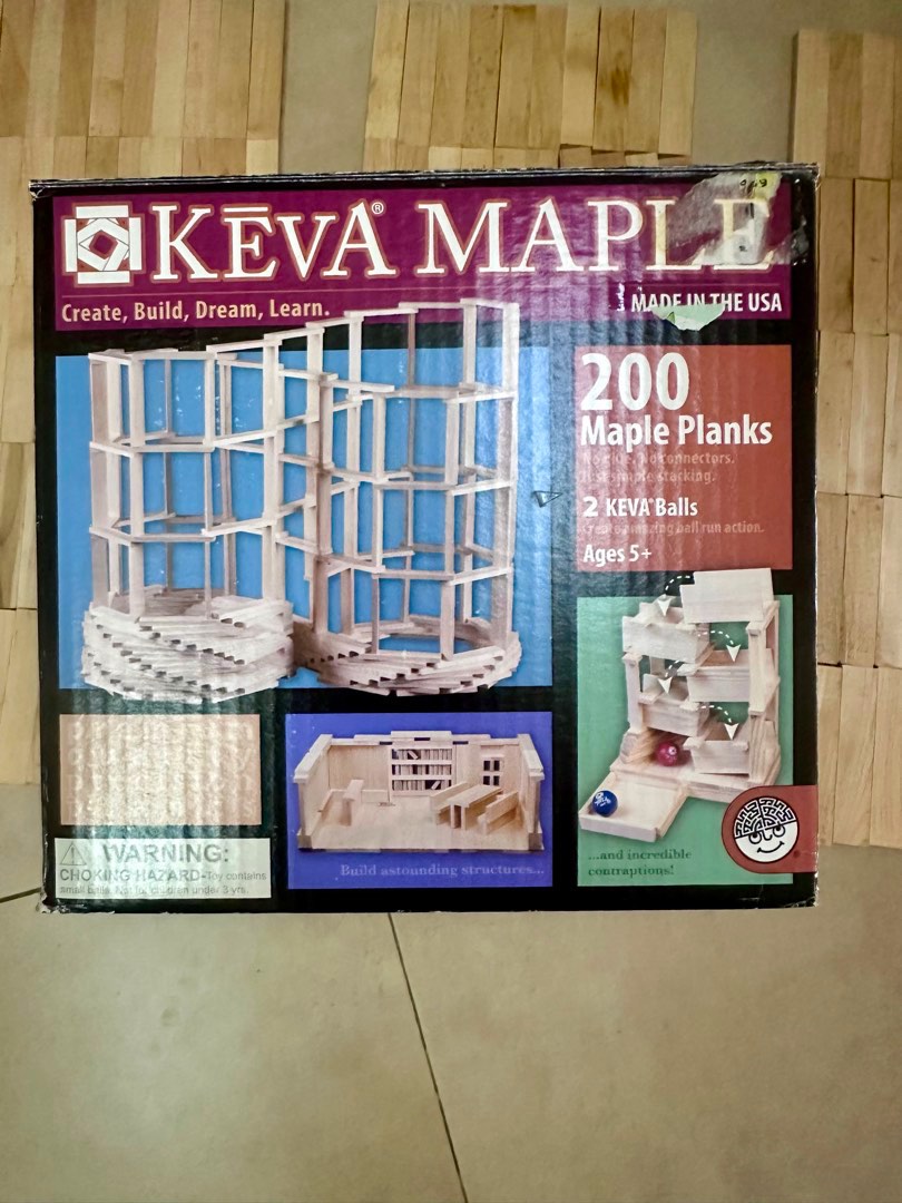 Keva Maple planks 200 pcs construction building blocks toy, Hobbies ...