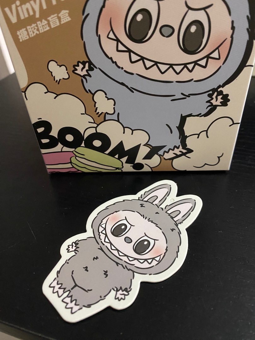 Labubu Sesame Bean Grey POP MART POPMART Exciting Macaron Macarons V1 ...