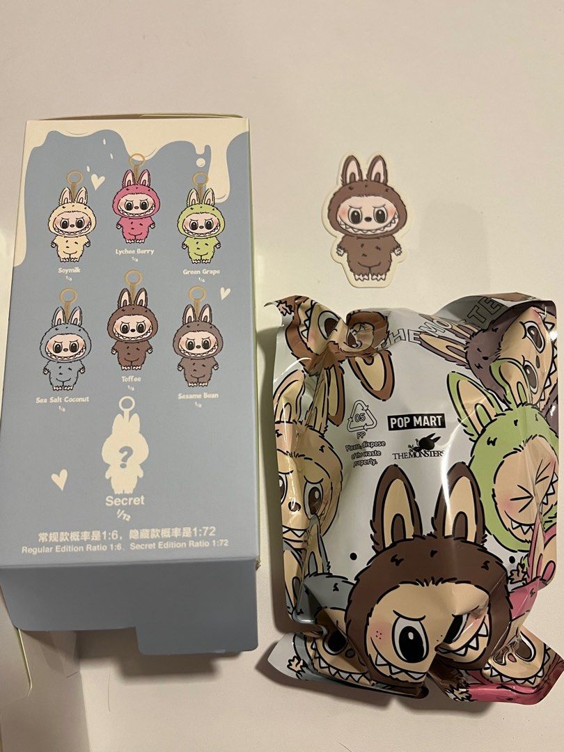 Labubu TOFFEE (light brown) v1 macaron version 1 pop mart, Hobbies ...