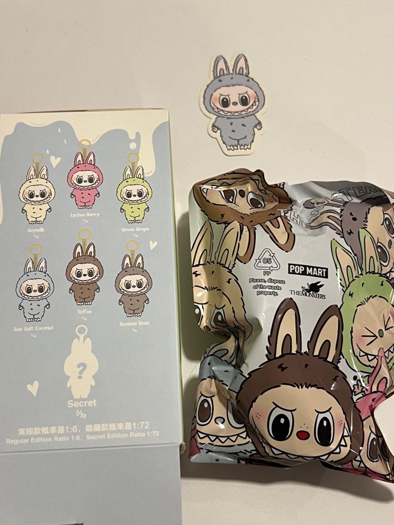 Labubu v1 SEA SALT (Blue) exciting macaron version 1 pop mart, Hobbies ...