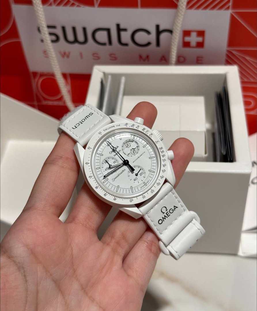 Limited Edition Swatch×Omega, Luxury, Watches on Carousell