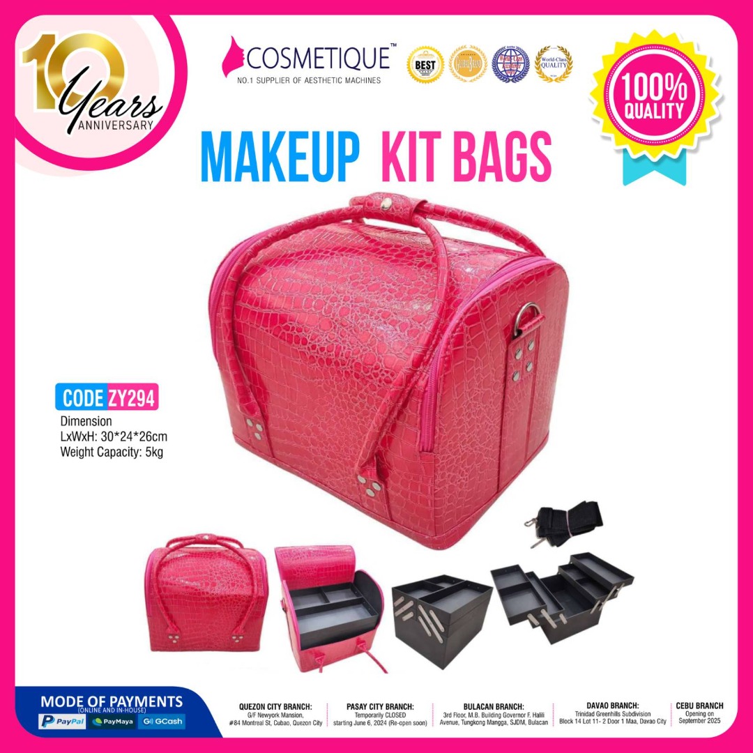 Make Up Kit Bag Red, Luxury, Bags & Wallets on Carousell