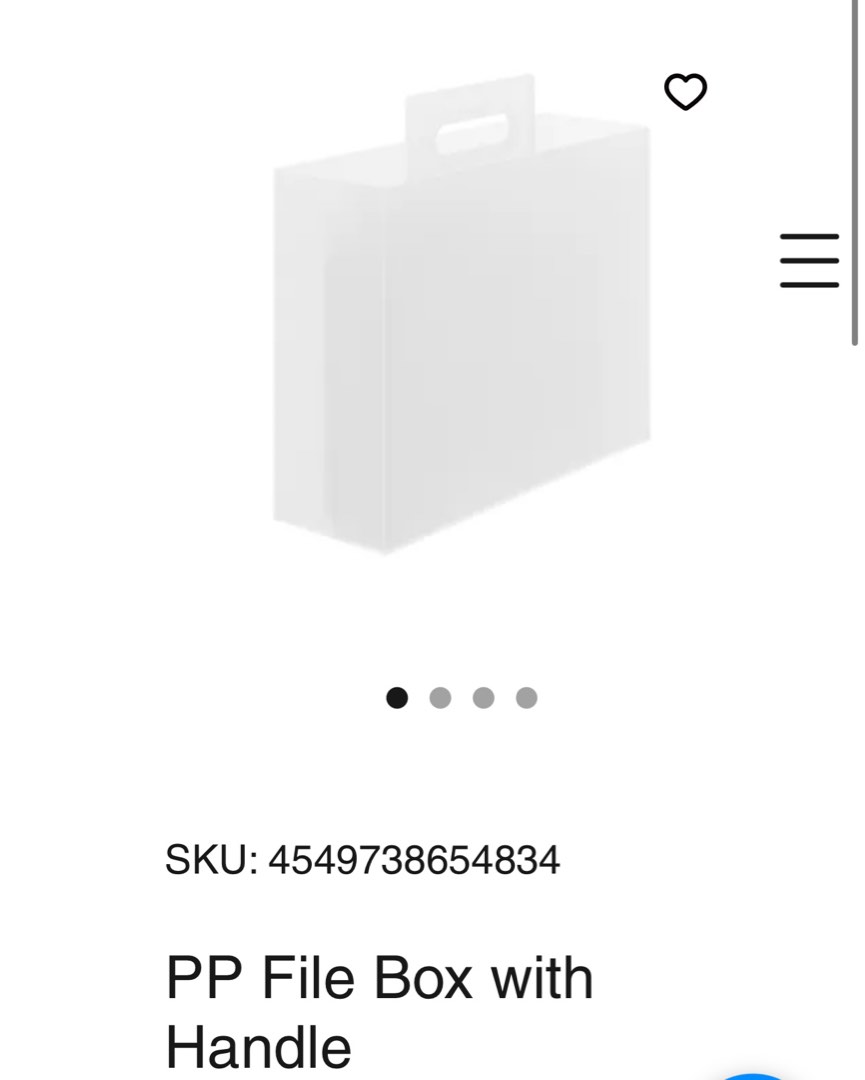 Muji PP File Box with Handle, Furniture & Home Living, Home Improvement ...
