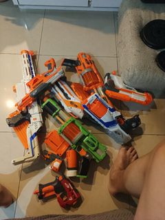 Wooden sword, red ukulele, nerf guns, Hobbies & Toys, Toys & Games on ...