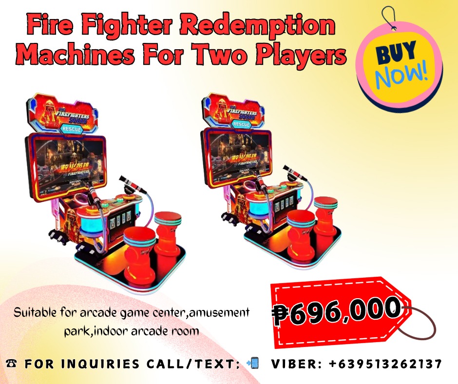 New Design Coin Operated Video Game Machine Fire Fighter Redemption ...