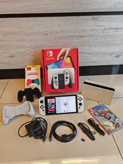 Nintendo Switch Oled Fullset Box FREE 10 GAMES DIGITAL, Video Gaming ...
