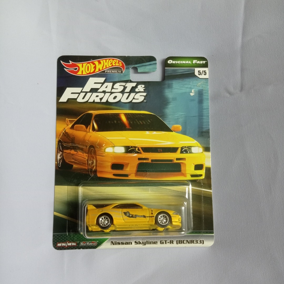 Nissan Skyline GT-R R33 Yellow Fast Original Furious Hot Wheels ...