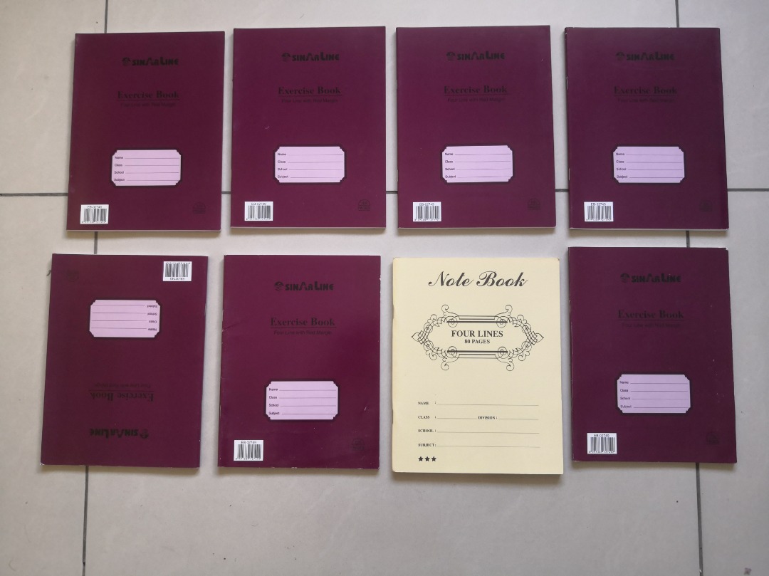 Notebooks for school - 4 line writing books: for school work/practice ...
