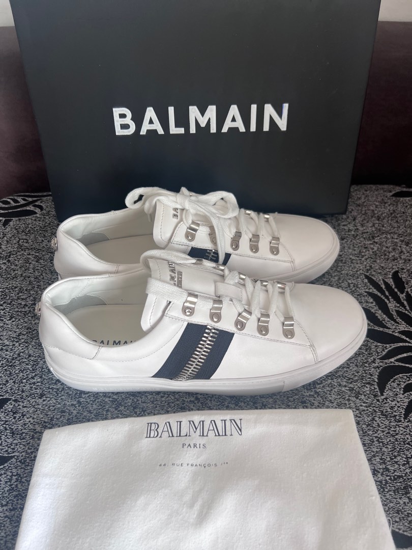 BNWT Original Balmain white leather esther low, Luxury, Sneakers ...