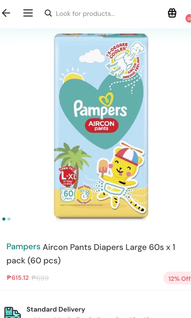 Pampers Aircon Pants Diapers Large 60 pcs, Babies & Kids, Bathing ...