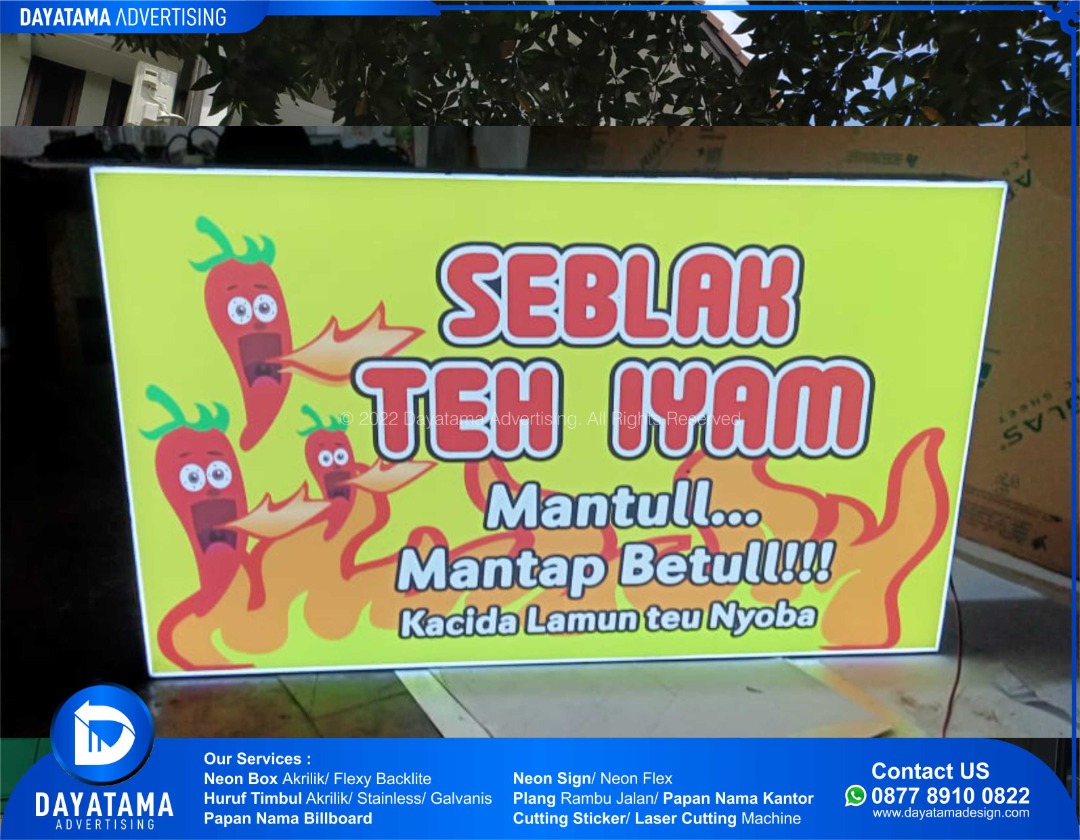 Papan Nama Neon Box Seblak 087789100822, Desain & Kerajinan Tangan ...