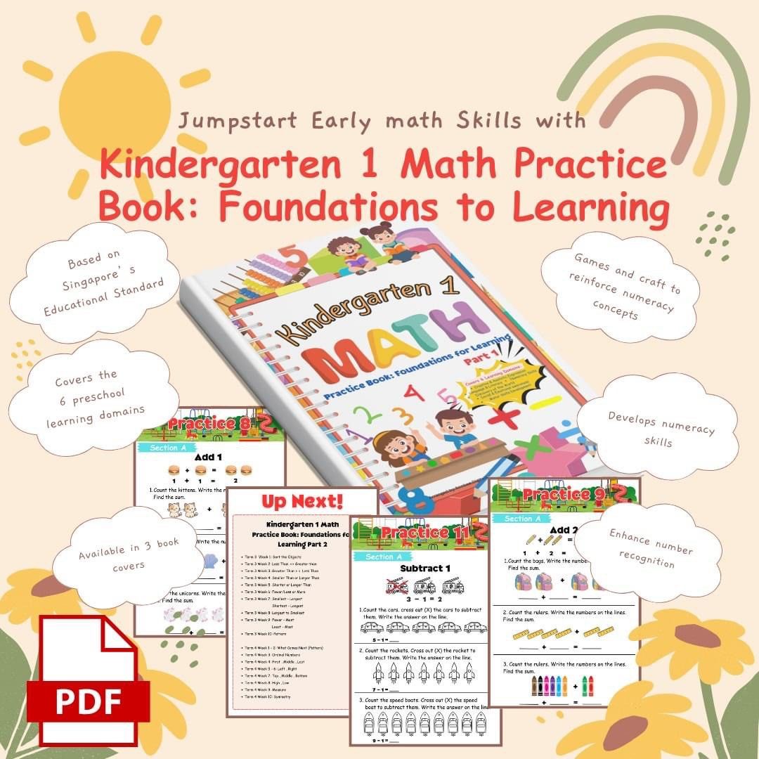 PRINTABLE 60+Pages K1 Math Practice Book, Hobbies & Toys, Books ...