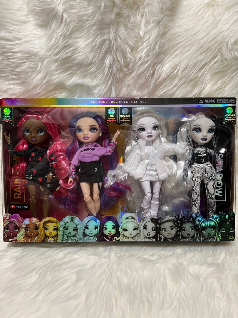 RAINBOW HIGH SHADOW HIGH 4 Pack Doll Set - Darla Roselyn, Emi Vanda ...