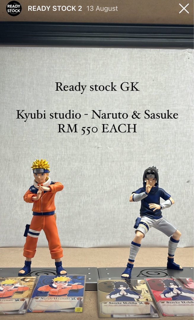 READY STOCK - Naruto & Sasuke GK Original, Hobbies & Toys, Toys & Games ...