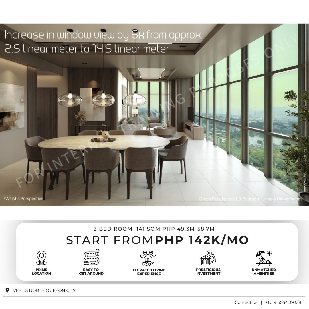 Rush Sale 3 Bed Room Condominium in Vertis North Near SM North Edsa QC ...