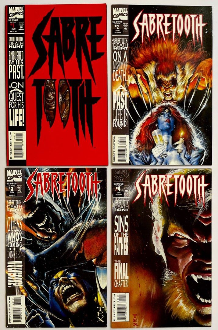 Sabretooth: Death Hunt (4 Issues) + Sabretooth: In the Red Zone ...